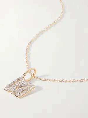 STONE AND STRAND Varsity Initial Diamond Necklace