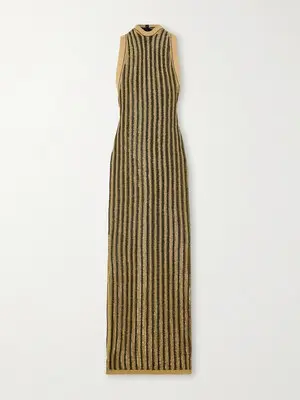TOM FORD Metallic Wool-blend Maxi Dress