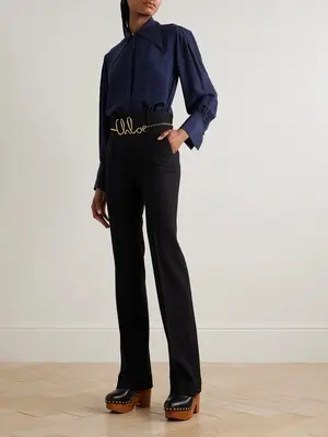 Chloé Wool-gabardine Flared Pants