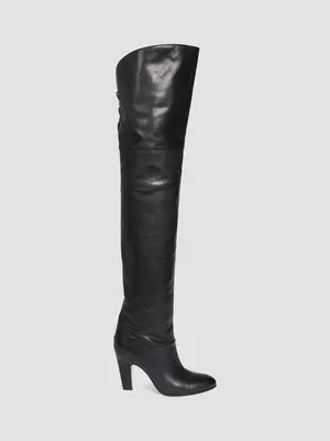 Chloé Eve 70mm Leather Over-the-knee Boots - Black