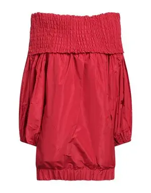 PATOU Mini Shirred Taffeta Dress - Red