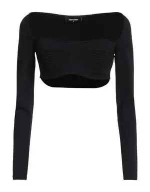 Dsquared2 Knitted Crop Top - Black