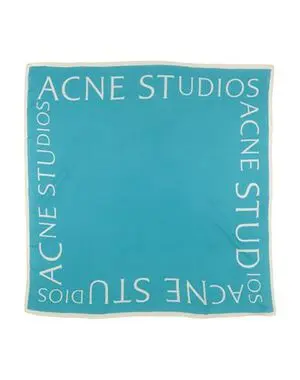 Acne Studios Woman Scarf Military Green Size - Wool Blue