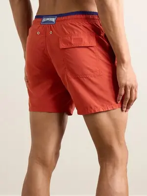 Vilebrequin Moka Straight-leg Mid-length Swim Shorts - Red