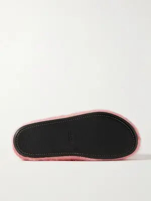 Marni Fussbett Calf Hair Slippers - Pink