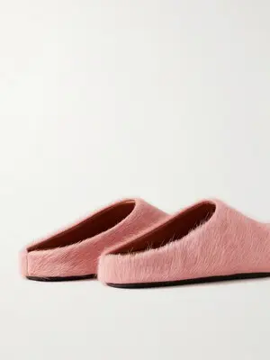 Marni Fussbett Calf Hair Slippers - Pink