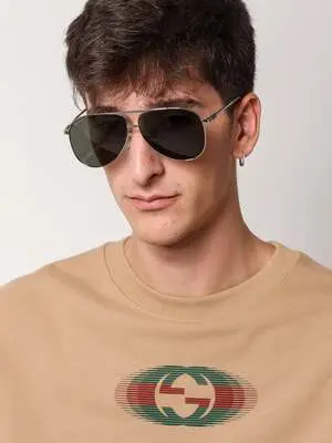Gucci Metal Aviator Sunglasses