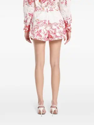 Hemant & Nandita Broderie Anglaise Floral Shorts