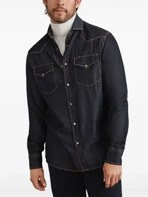 Brunello Cucinelli Denim Cotton Shirt