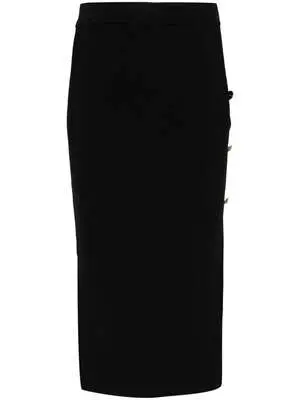 Versace Decorative-button Midi Skirt