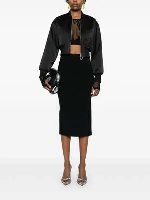 Versace Decorative-button Midi Skirt