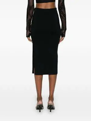 Versace Decorative-button Midi Skirt