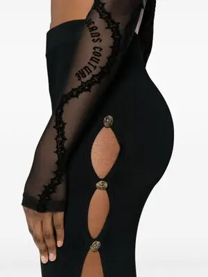 Versace Decorative-button Midi Skirt
