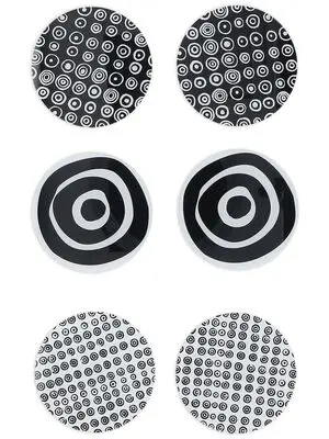 10 CORSO COMO Circle-print Acrylic-glass Coasters - Black