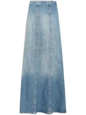 HAIKURE Seamed Denim Midi Skirt
