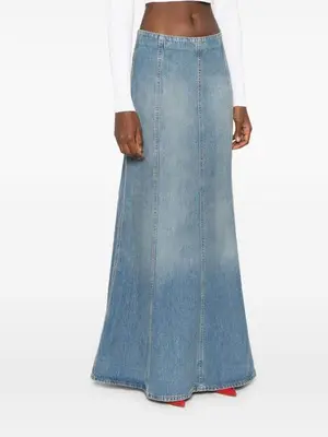 HAIKURE Seamed Denim Midi Skirt