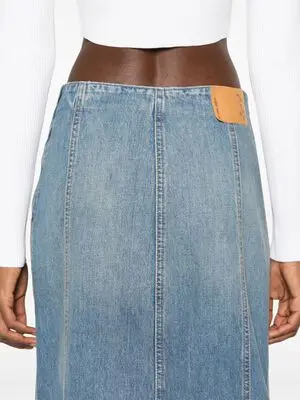 HAIKURE Seamed Denim Midi Skirt