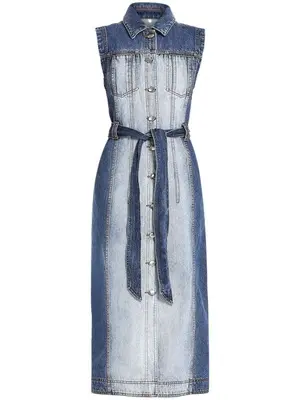 Aje Darcie Denim Midi Dress