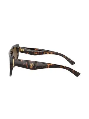 FERRARI Oval-frame Sunglasses - Brown