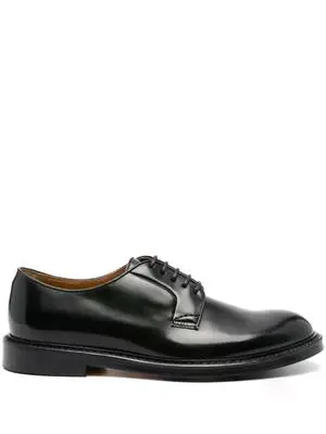 DOUCAL'S Leather Derby Shoes - Black