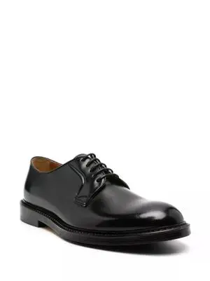 DOUCAL'S Leather Derby Shoes - Black