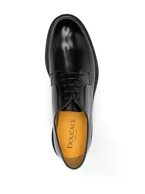 DOUCAL'S Leather Derby Shoes - Black