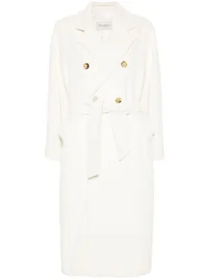 Max Mara Madame Double-breasted Coat - White