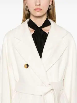 Max Mara Madame Double-breasted Coat - White
