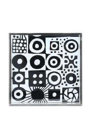 10 CORSO COMO Graphic-print Acrylic-glass Vide Poche - Black
