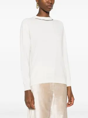 Brunello Cucinelli Monili-chain Knitted Jumper