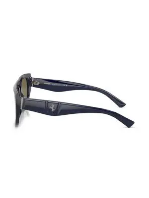 FERRARI Oval-frame Sunglasses - Blue