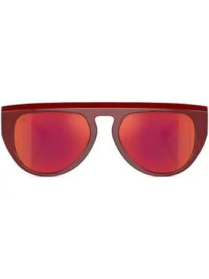 FERRARI Oval-frame Sunglasses - Red