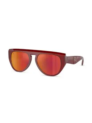 FERRARI Oval-frame Sunglasses - Red