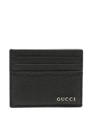 Gucci Logo-lettering Card Holder - Black