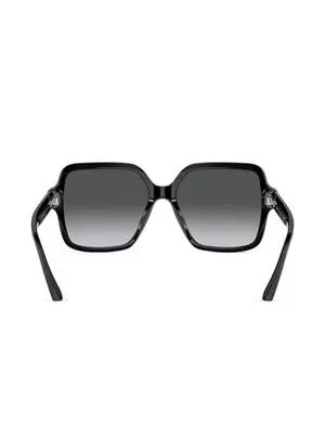 JIMMY CHOO Glitter Square Frame Sunglasses - Black