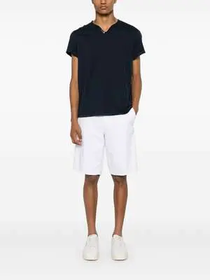 Zadig&Voltaire Henley-neck Cotton T-shirt - Blue