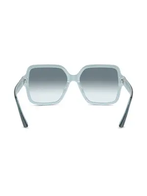 JIMMY CHOO Glitter Square-frame Sunglasses - Blue