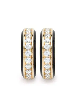 LOEV 14k Yellow Diamond Eternity Hoop Earrings - Gold