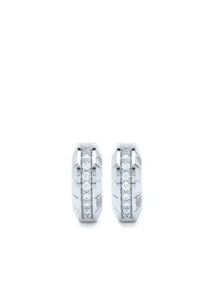 LOEV 14k Gold Diamond Eternity Hoop Earrings