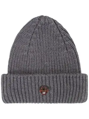 PELO FOUNDATION Dog Appliqué Beanie - Grey