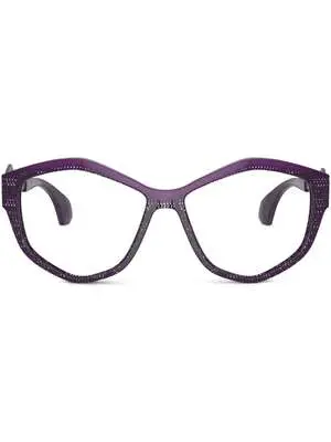 ALAIN MIKLI Geometric-frame Eyeglasses - Purple