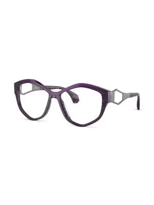 ALAIN MIKLI Geometric-frame Eyeglasses - Purple