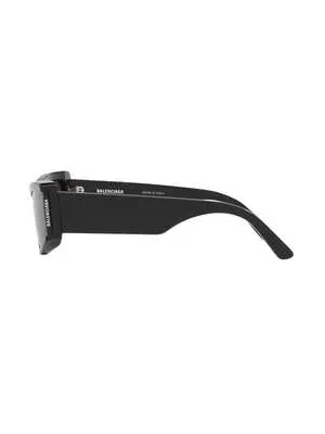 Balenciaga Rectangle-frame Sunglasses - Black