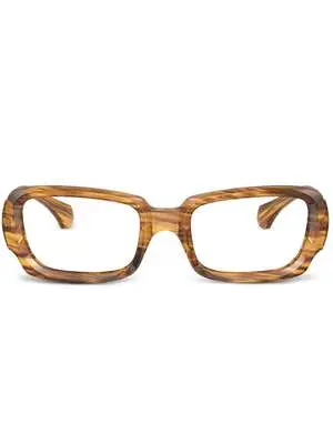 ALAIN MIKLI Rectangle-frame Sunglasses - Brown