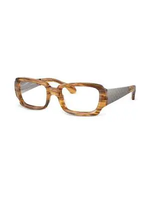 ALAIN MIKLI Rectangle-frame Sunglasses - Brown
