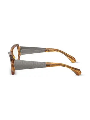 ALAIN MIKLI Rectangle-frame Sunglasses - Brown