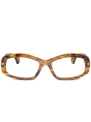 ALAIN MIKLI Rectangle-frame Sunglasses - Brown