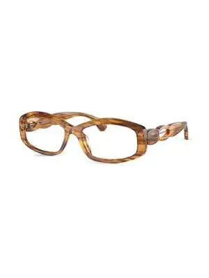 ALAIN MIKLI Rectangle-frame Sunglasses - Brown