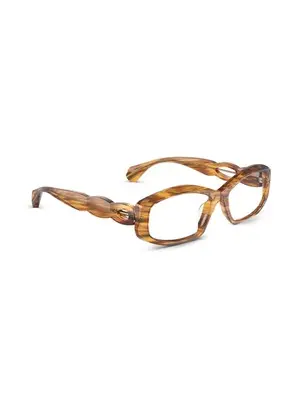 ALAIN MIKLI Rectangle-frame Sunglasses - Brown