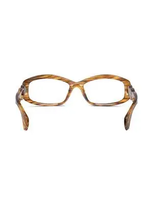 ALAIN MIKLI Rectangle-frame Sunglasses - Brown